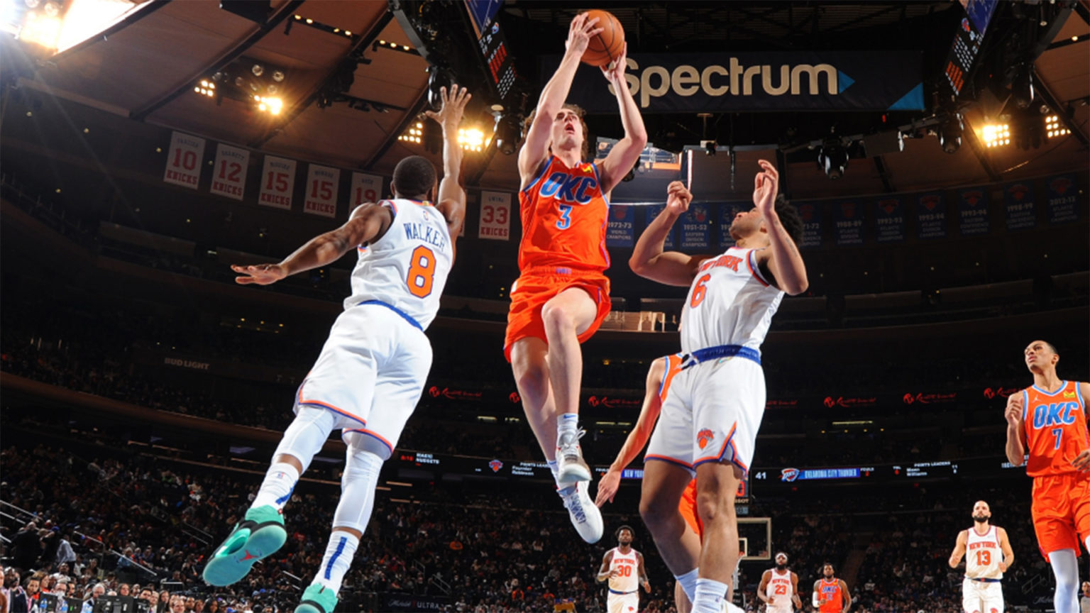 Giddey ties Chamberlain's triple-double record at MSG