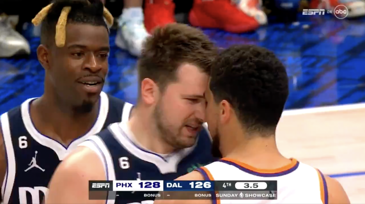 Luka Doncic and Devin Booker Discuss Heated Exchange